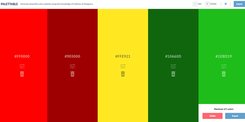 [免費] Palettable 智慧線上配色@自動推薦選色搭配色彩學 - Funtory設計生活